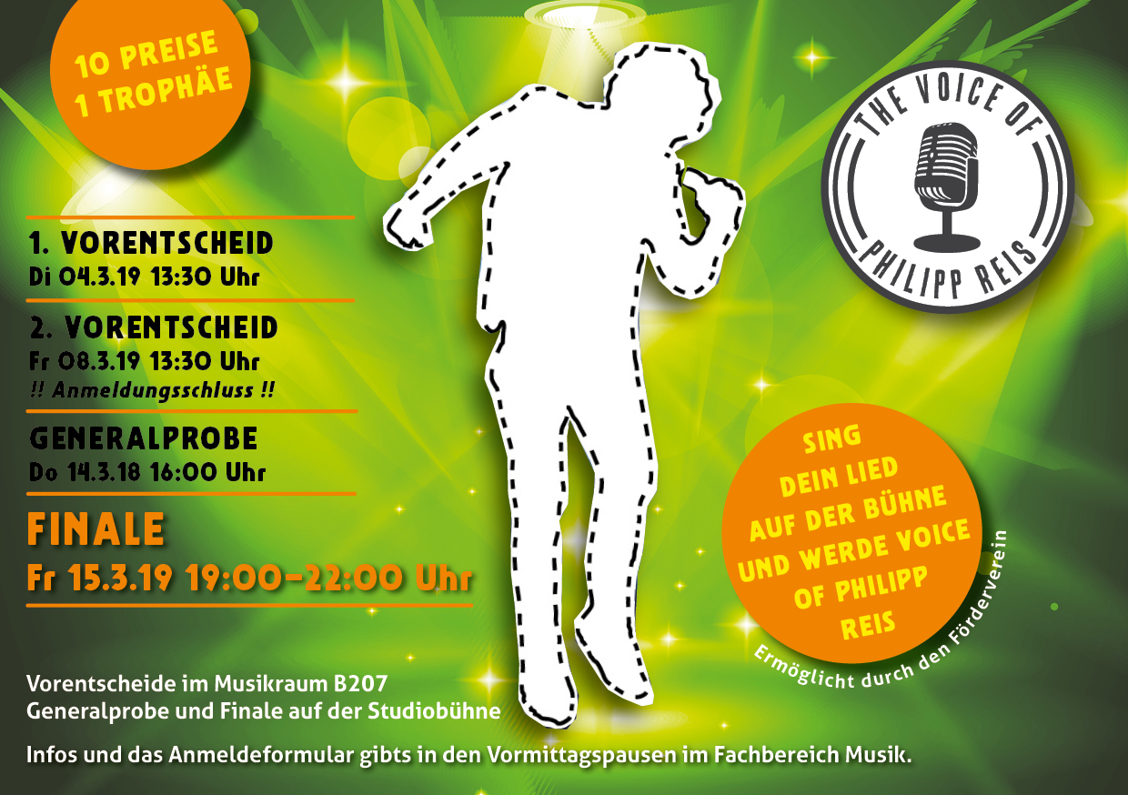 Neuauflage Voice of Philipp-Reis 2019 – Philipp-Reis-Schule